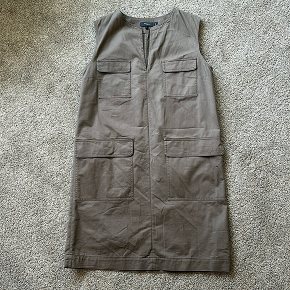 Theory | Dresses | Theory Utilitarian Cargo Dress 6 Olive Green | Poshmark